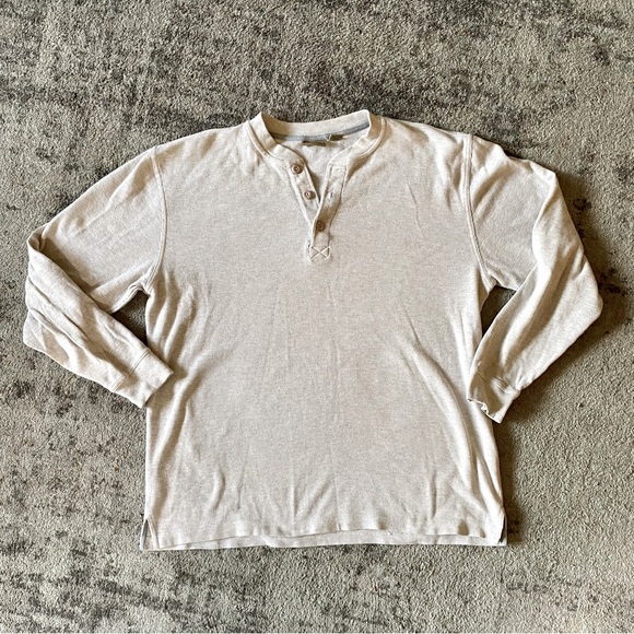 L.L. Bean | Shirts | Ll Bean Cream Henley Style Long Sleeve | Poshmark
